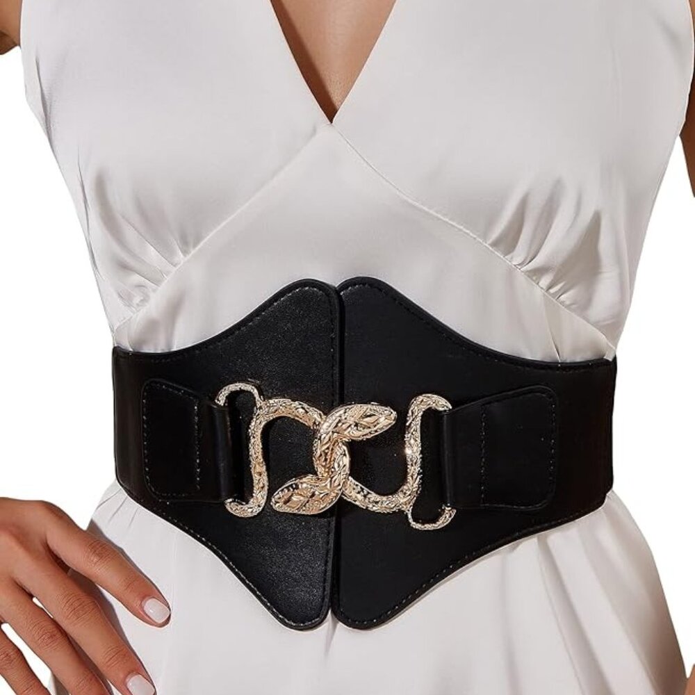 Snake Leather Corset Belt - Gem